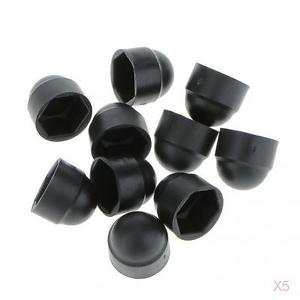 M8 (8mm) Black Domed Plastic Nut / Bolt Cover Caps 13MM Spanner Size ...
