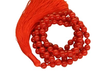 QUEEN-GEMS Precious Ruby Mala 108 Beads Crystal Mala with Lab ...