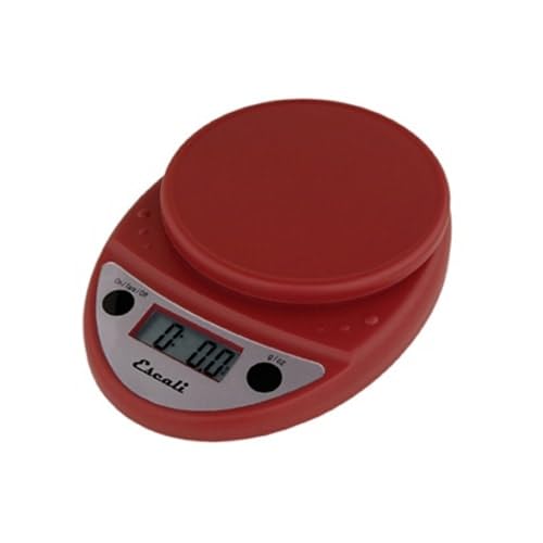Escali SCDG11RDR Warm Red 11 lb. Round Digital Scale: Amazon.com ...