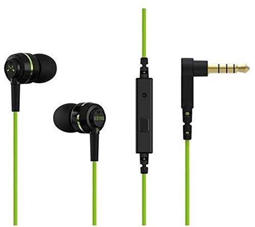 (Renewed) SoundMagic ES18S in-Ear Headphones with Mic (Black/Green ...