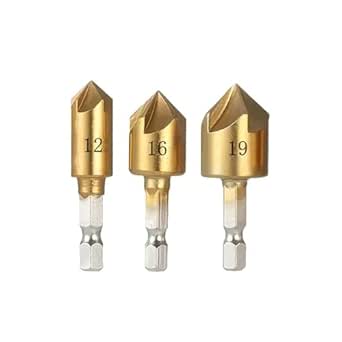 Amazon.com: 3/6Pcs Hex Shank Counter Sink Drill Bit 5 Flute Countersink ...
