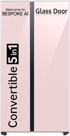 Samsung 653 L, 3 Star, Bespoke AI, Glass Door, Frost Free, Double Door, Convertible 5-in-1 ...