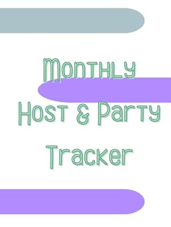 Amazon.com: Monthly Host & Party Tracker - The Book!: Weese, Casandra ...