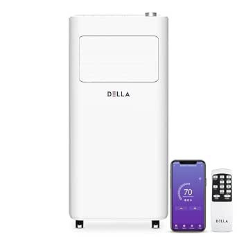 DELLA 8000 BTU with Heat Pump Smart WiFi Enabled Portable Air ...