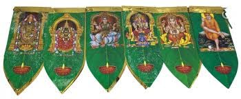 Buy Paper Thoranam 45-48 cm Length with Printed Images with Rope Online ...