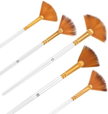 Amazon.com: Artist Fan Paint Brushes Set 9pcs - Soft Anti-Shedding ...