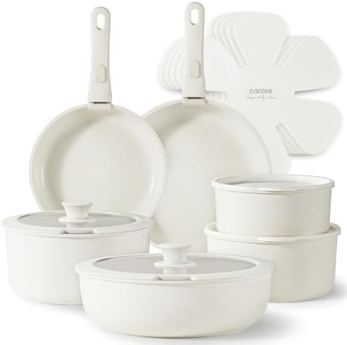 Amazon.com: Country Kitchen 16 Piece Pots and Pans Set - Safe Healthy ...