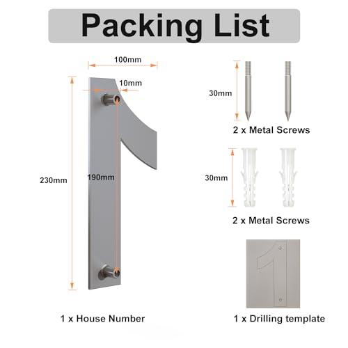 Large Modern House Numbers Stainless Steel Door Numbers -Corrosion ...