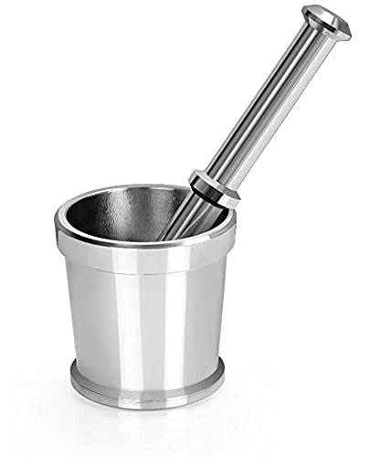 Stainless Steel/Aluminum Khal Batta or Pestal and Mortar Set : Amazon ...