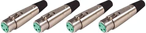 Amazon.com: Switchcraft 4 A3F Series 3-Pin XLR Female Cable End Mic ...