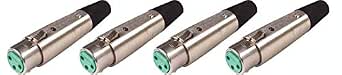 Amazon.com: Switchcraft 4 A3F Series 3-Pin XLR Female Cable End Mic ...