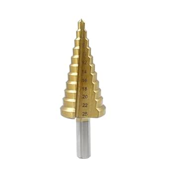 LDEXIN Step Drill Bit 1/8" to 1" High Speed Steel Step Drill Cone Bits ...
