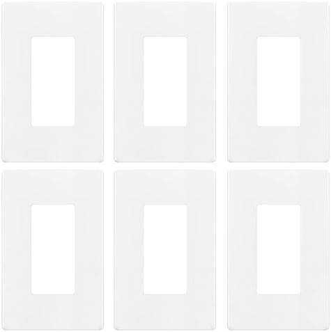 Leviton 80301-SW 1-Gang Decora Plus Wallplate Screwless Snap-On Mount ...