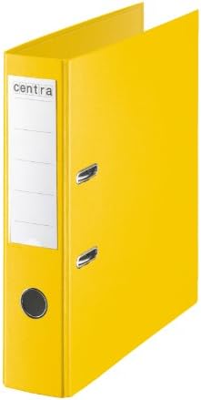 Centra A4 75 mm PP Lever Arch Files, Yellow, 230162 : Amazon.co.uk ...