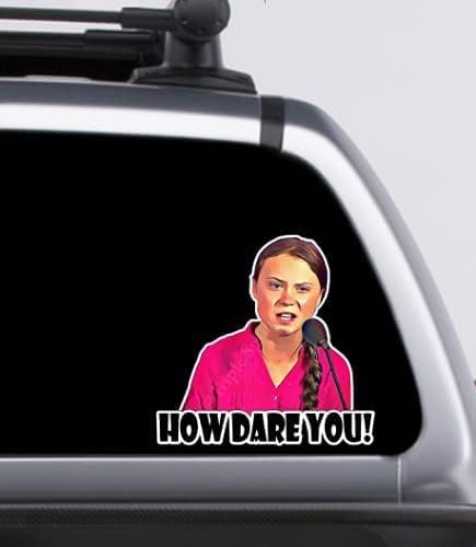 Amazon.com - How Dare You! Greta Thunberg Vinyl Sticker Decal Cars ...