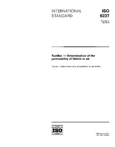 ISO 9237:1995, Textiles - Determination of the permeability of fabrics to air | Amazon.com.br