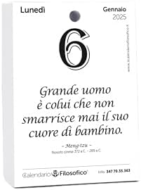 Il Calendario Filosofico 2025 con Supporto in Cartone, Formato A6 da ...