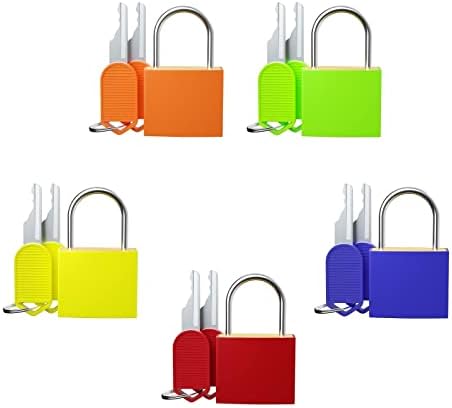 OljezziYa 10 Pcs Suitcase Locks with Keys, Small Padlock with Key ...