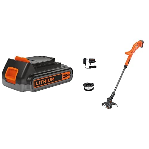 BLACK+DECKER 20V MAX String Trimmer/Edger Kit with Extra Lithium ...