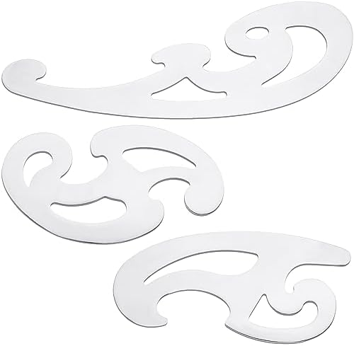 Fulmoon 3 Pcs French Curve Ruler for Pattern Making Steel French Curve ...