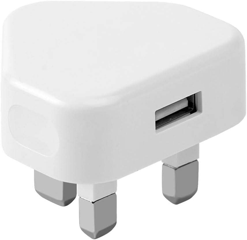 CHARGEWAY White Usb Plug For Iphone Plugs Uk 3 Pin Adapter Wall Plug ...