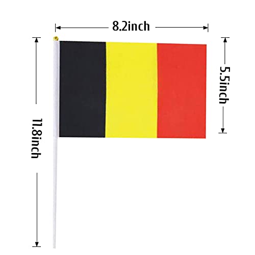 Snapklik.com : Belgium Flag Belgian Small Stick Mini Hand Held Flags ...