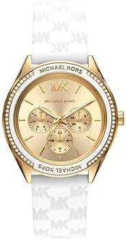 Amazon | マイケルコース 時計 MK MICHAEL KORS ジェサ オーバーサイズ シリコン ステンレススチール ラインストーン ...