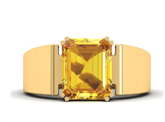 Dine Gems Pukhraj 5.25 Ratti Stone Ring For Men Superlative Collection ...