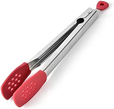 VENIZIO Premium Kitchen Tongs - 23cm / 9 Inch Kitchen Silicone Tip ...