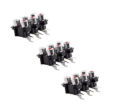 AVS COMPONENTS 6 PIN-Female RCA Jack Socket Pcb Mount Audio Video AV ...