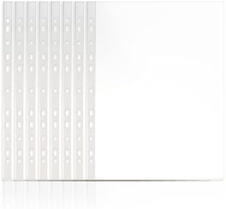 FOSHISY 200 Pcs Punched Pockets A4 Clear 60 Micron Heavy Duty Plastic ...
