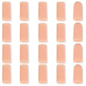Amazon.com: WLLHYF 20Pcs Gel Finger Cots Thumb Protector Waterproof ...