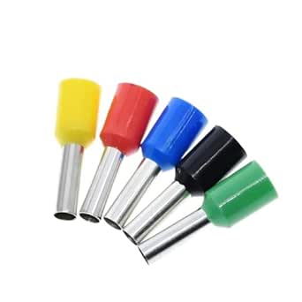 100pcs E0508 E2508 Tubular Wire Cold Pressure Connector Electrical ...