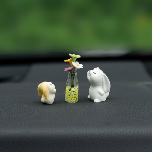 Amazon.com: Mini Glass Vase with Lily Blossoms Car Decor for Women's ...