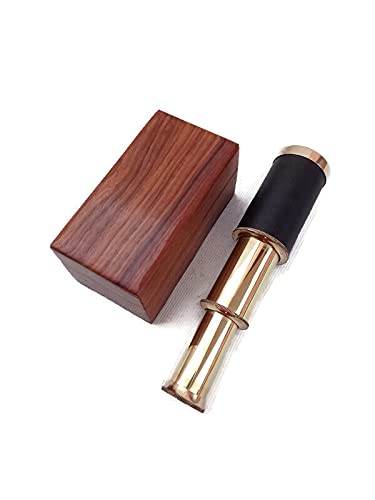 6" Brass Telescope Dollond London with Wooden Box Vintage Mini Handheld ...