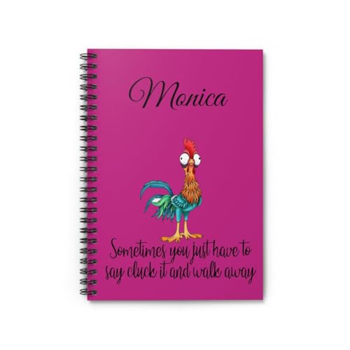 Amazon.com: Personalized Chicken Cluck It Spiral Notebook Ruled Lines ...