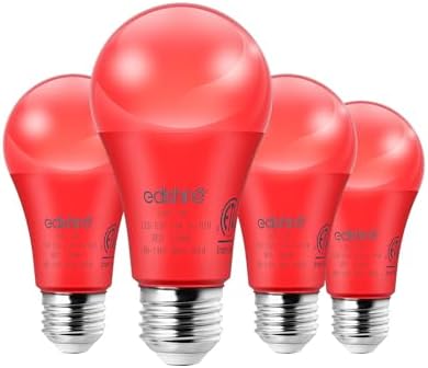 EDISHINE Red Light Bulbs, 14W Red LED Bulb Equivalent 100W Colored ...