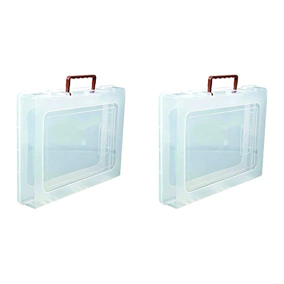 LOSOFY Multipurpose Plastic Rectangular Storage Boxes with Locks and ...