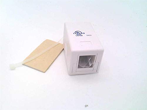 VERTICAL CABLE 039-358WH Biscuit Block, Surface Mount, WO/Jack, 1 Port ...