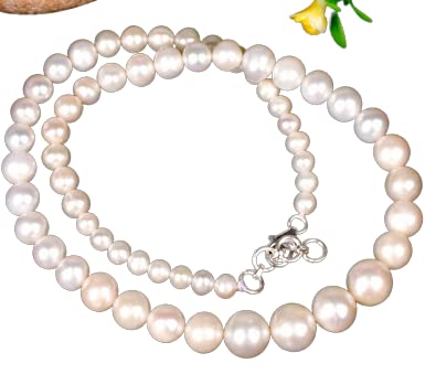 NEELKANTH-GEMS Pearl Moti Mala (Sucha Moti Ki Mala) South Sea Natural ...