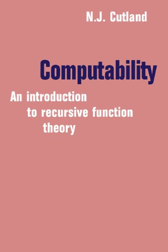 Computability An Introduction To Recursive Function Theory 1 Cutland Nigel