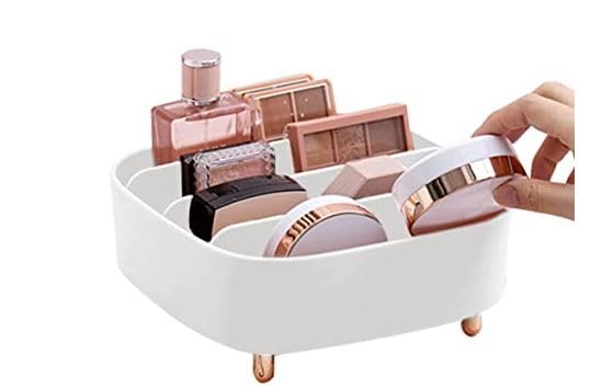Sisliya Makeup Perfume Organizer,3 Removable Tray Lazy Susan Cosmetic ...