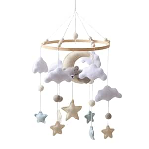 Amazon.com : GOODMOM Baby Crib Mobile for Boys Girls Sleeping Bear ...