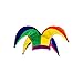 Amazon.com: Rainbow Jester Hat Costume Accessory - One Size, Multicolor ...