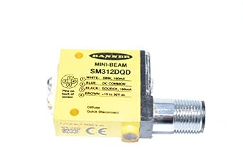 BANNER ENGINEERING SM312DQD PHOTOELECTRIC SENSOR, 0MM to 380MM, NPN ...