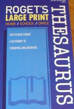 Roget's Large Print Thesaurus for Home, School or Office (Dictionary of ...