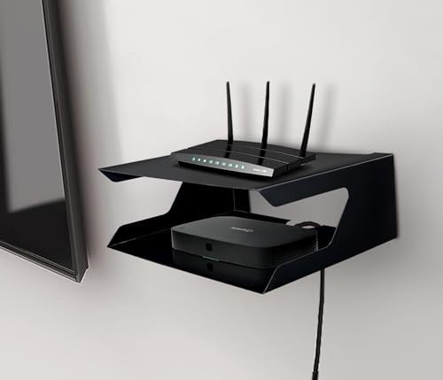 Felicia Decors Metal Set top Box Stand and WiFi Router Holder | Wall ...