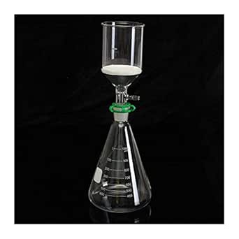FARIDHO Professional Erlenmeyer Flask, Glass Vacuum Suction Filter ...