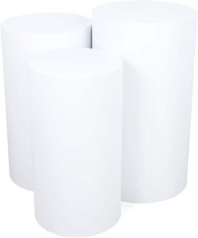 Amazon.com: Round Cylinder Pedestal Display Plinths Pillars, 3PCS Event ...