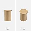 Amazon.com: mopio Quin Pedestal Side Table, Tambour Round Fluted End ...